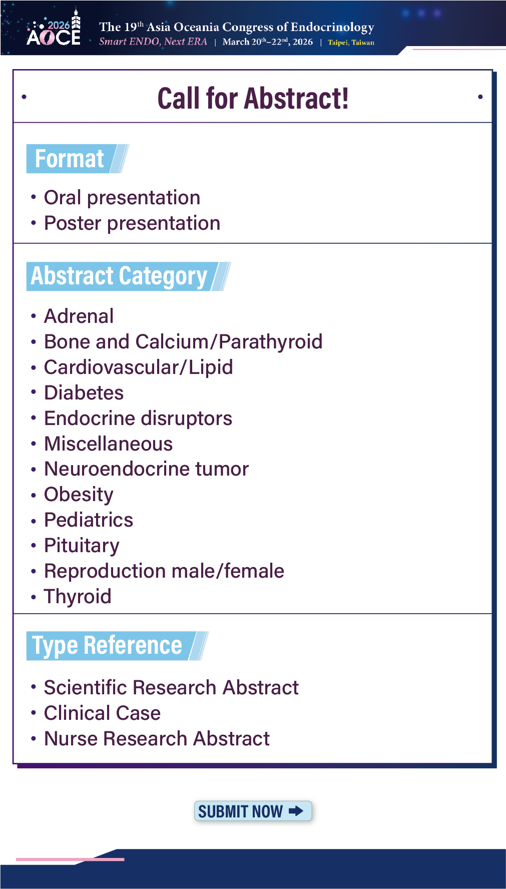 AOCE 2026 - The 19th Asia Oceania Congress of Endocrinology